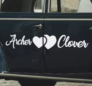 Bryllup til bilen - TenStickers